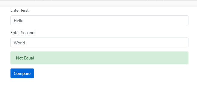 Compare Two Strings In Javascript Using If Condition Programming Code Examples