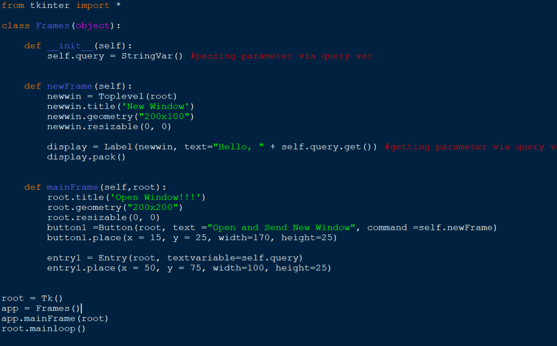 Tkinter Passing Variables Between Windows - Programming Code Examples