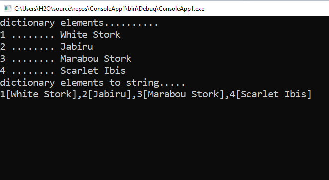 How To Convert A Dictionary To A String In C Programming Code Examples