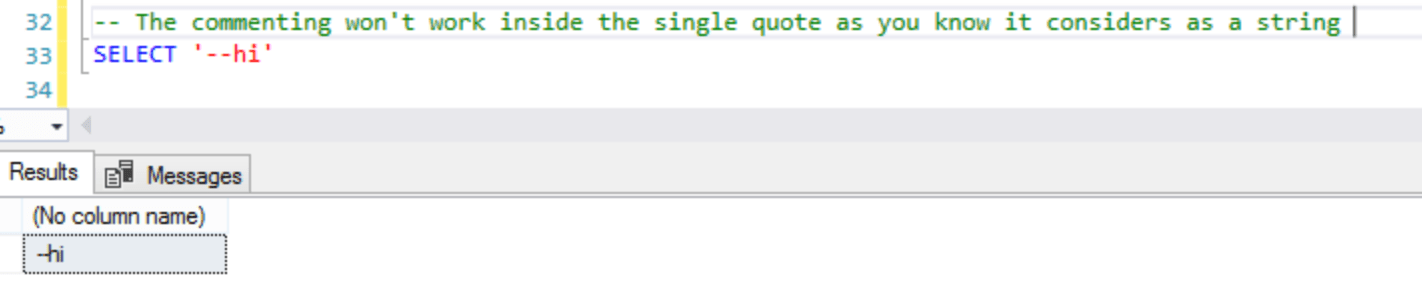 Fun With Commenting Codes In Sql Server Programming Code Examples
