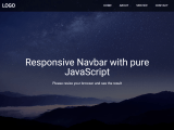 Responsive Navbar With Vanilla Javascript Codehim