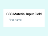 Material Design Input Field Using Css Codehim