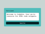 Simple Text To Speech Converter In Javascript Codehim