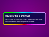 Css Stylish Box With Animated Gradient Border Codehim