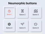 Neumorphic Buttons With Icons Using Css Codehim