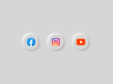 Neumorphism Social Icons With Html Css Code Info