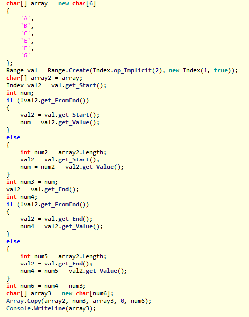 C# 8: Slicing with Indexes and Ranges - CodeJourney.net