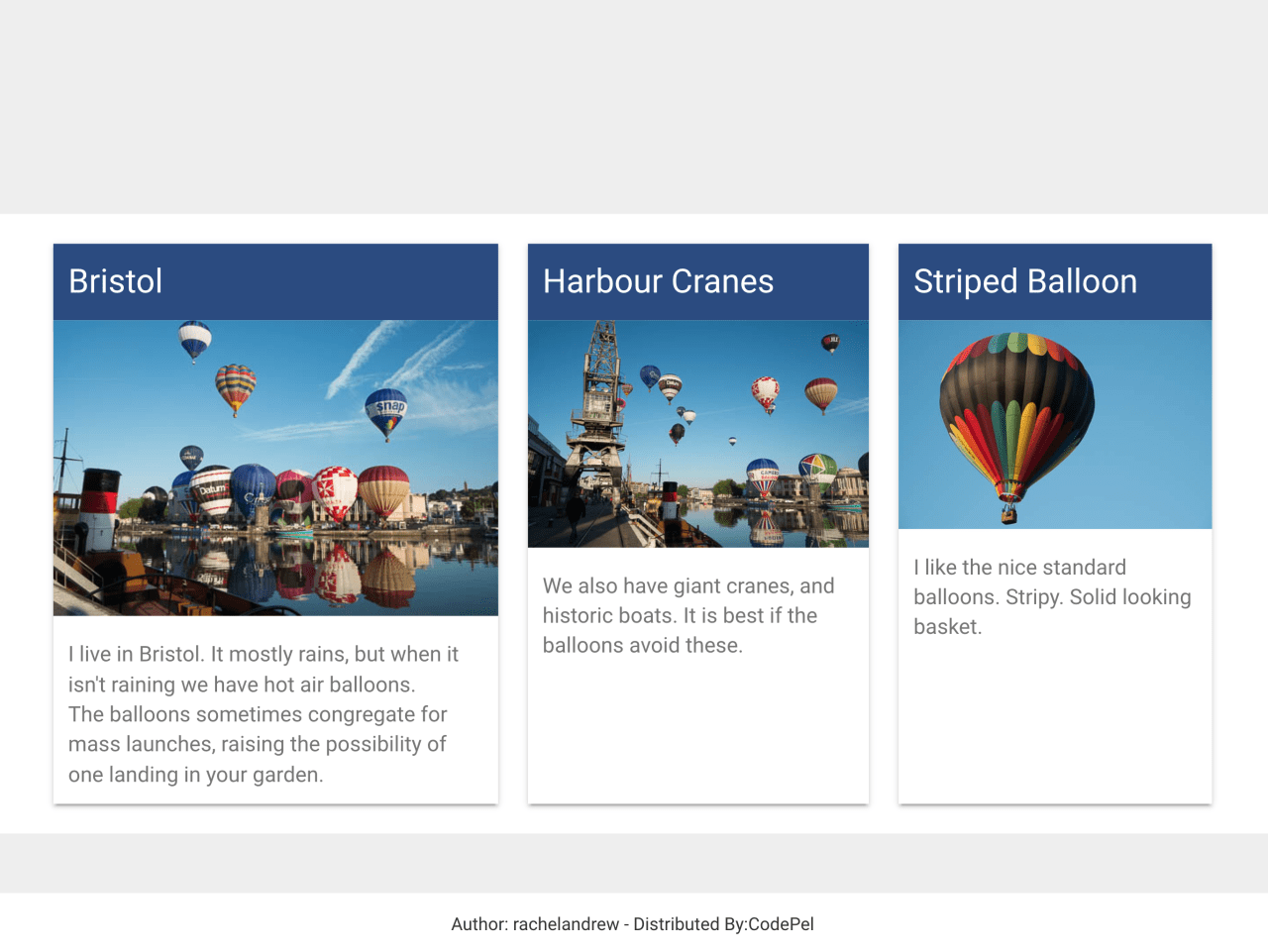 Css Cards With Equal Height — Codepel