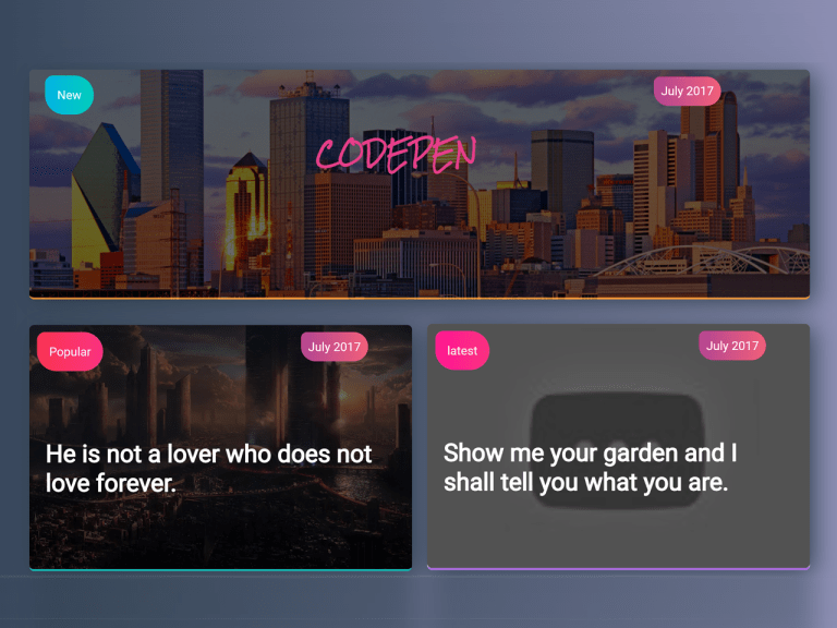CSS Cards with Images — CodePel