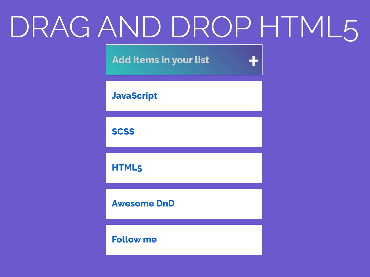 JavaScript Drag And Drop List — CodePel