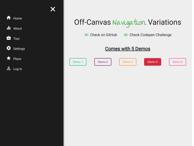 Feature-rich Off Canvas Menu using JavaScript — CodePel