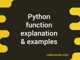 Python Function Python Tutorial 16 Codevscolor