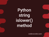 Python String Islower Method Explanation With Example Codevscolor