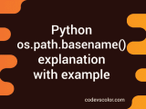 Python Find The Base Name Of A Given Path Codevscolor