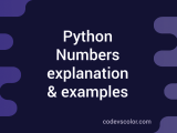 Python Tutorial Part 4 Python Numbers Codevscolor