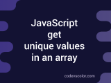 Javascript Program To Get Unique Values In An Array Codevscolor