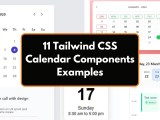 11 Tailwind Css Calendar Components Examples