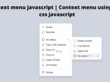 Context Menu With Submenu Using Html And Css Code