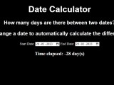 Date Calculator Using Html Css And Javascript Source Code