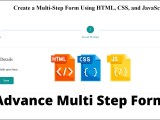 Create A Multi Step Form Using Html Css And Javascript Design Talk