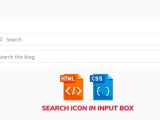 How To Add Search Icon In Input Field Using Html And Css