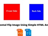 Create Horizontal Flip Image Using Simple Html And Css