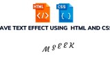 Create Wave Text Animation Effect Using Html And Css Code