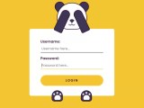 Interactive Panda Form Animation Hide Eye Using Html Css