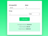 Interest Calculator Using Html Css And Javascript