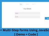 15 Multi Step Forms Using Javascript Demo Code