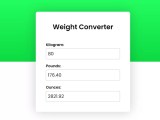 Weight Converter Using Html Css Javascript
