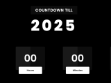New Year Countdown Using Html Css Javascript For 2025