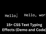 15 Css Typing Text Effects Demo And Code