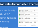 Jquery Datatables Server Side Processing With Php Mysql