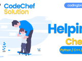 Helping Chef Codechef Solution Codingbroz