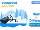 Sum Or Difference Codechef Solution Codingbroz