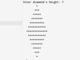 Diamond Pattern In Python Using For Loop Codingem
