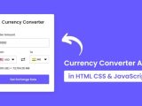 Build A Currency Converter App In Html Css Javascript