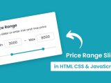 Price Range Slider In Html Css Javascript