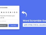 Word Scramble Game In Html Css Javascript