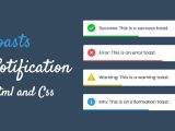 Create A Toast Notification In Html Css Javascript