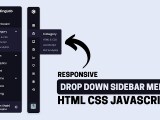 Dropdown Sidebar Menu Using Html Css Javascript