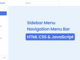 Responsive Side Navigation Bar In Html Css And Javascript