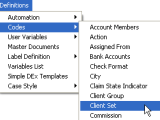 Client Set Codes