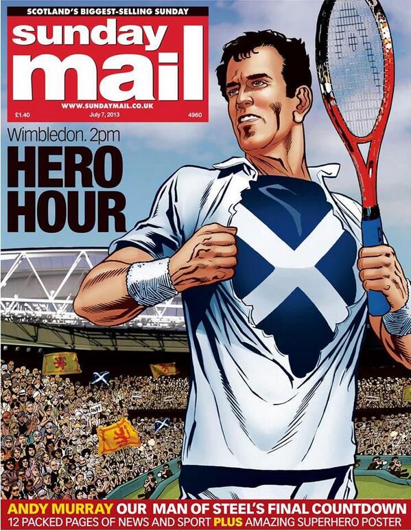 Gary Erskine Covers Andy Murray, Scottish Hero, in the Sunday Mail