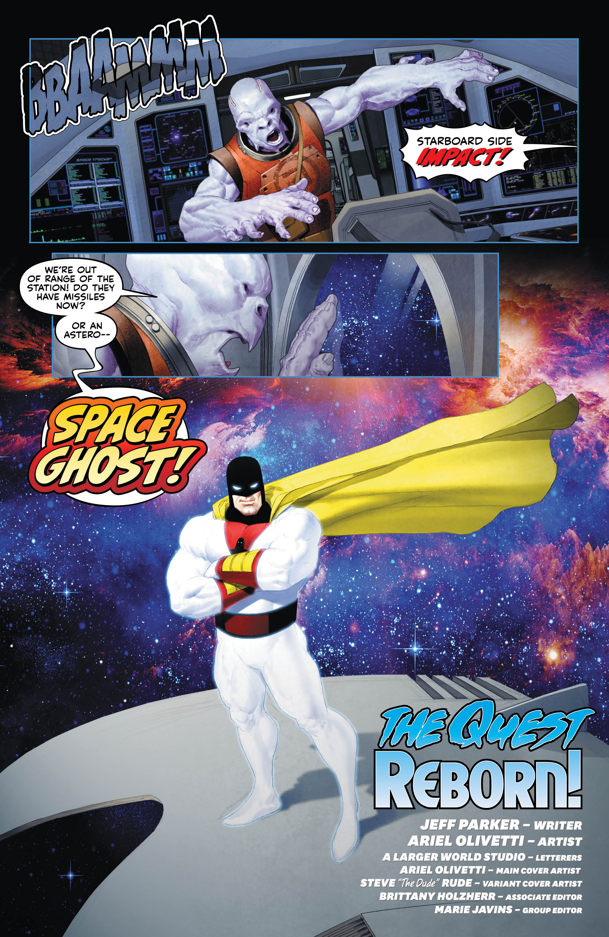 EXCLUSIVE PREVIEW: the Space Ghost returns in FUTURE QUEST PRESENTS #1