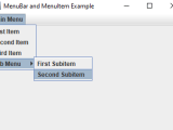 Java Swing Jmenubar