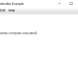 Java Swing Jmenubar