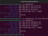 Changing Date And Time On Command Line Terminal