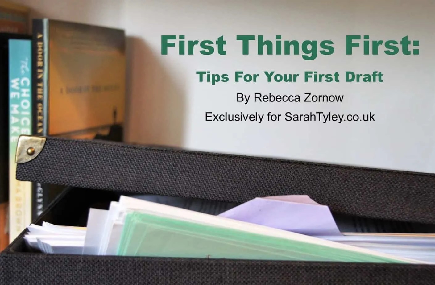 First Things First - Book coaching for science fiction and fantasy writers